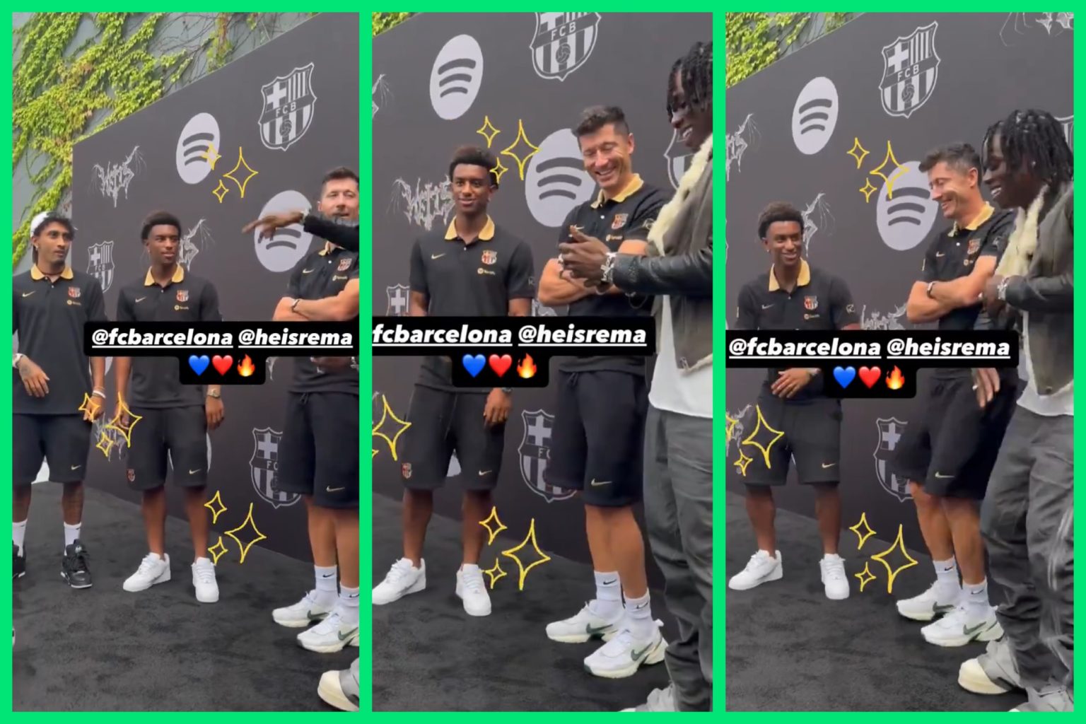 Watch: Rema schools Lewandowski, Raphinha, and Balde in the art of ...